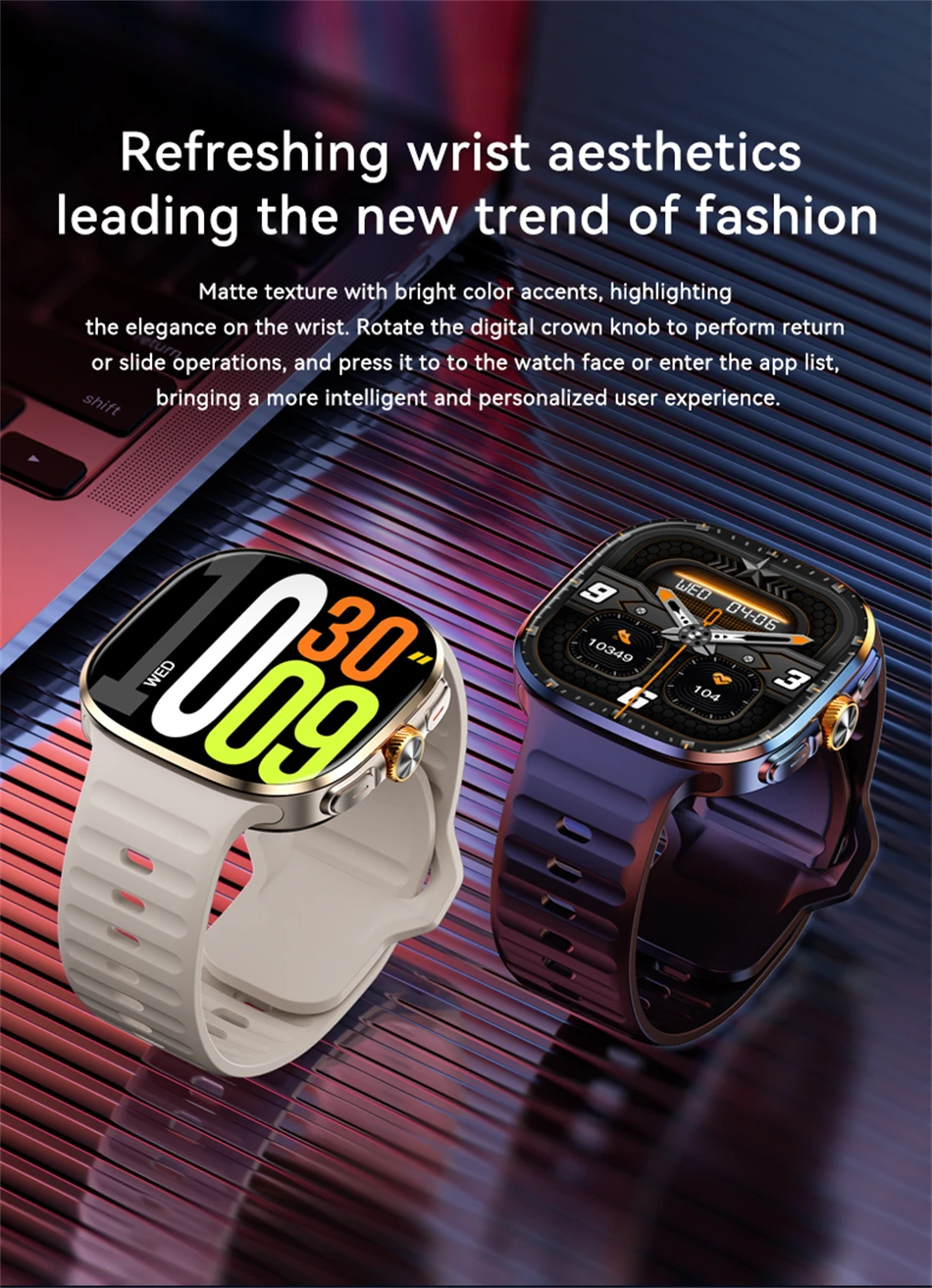 4G/5G SIM Card Smart Watch Men 2.40 inch 720*720 AMOLED Screen 8GB ...