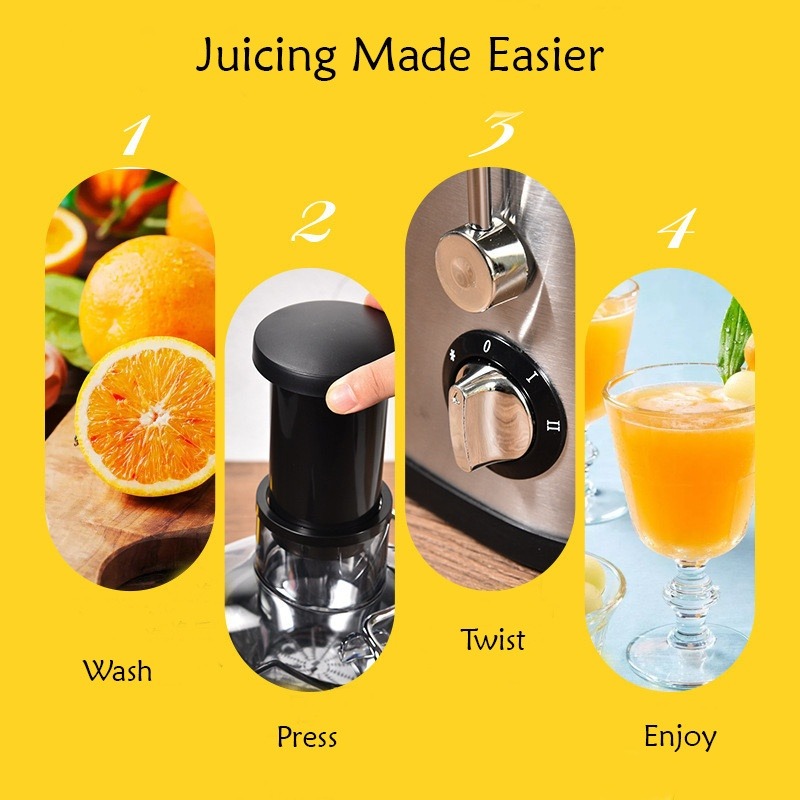 Electric Power Juicer Machine 2 Speed Stainless Steel Juice Extractor ...