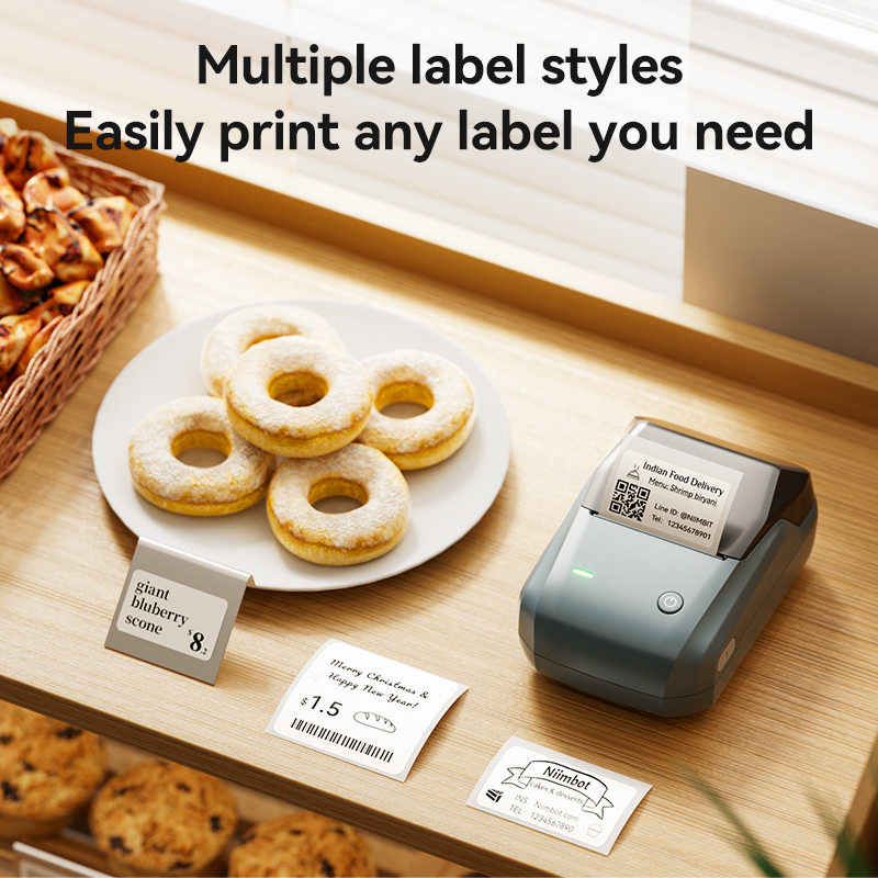 Niimbot B1 Label Printer Food Label Printer Mini Baking Label Maker ...