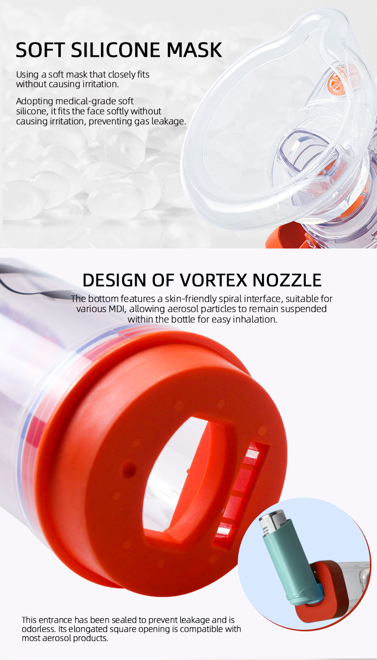 Canack human Aerosol Chamber Silicone Aerosol Inhaler Chamber ...