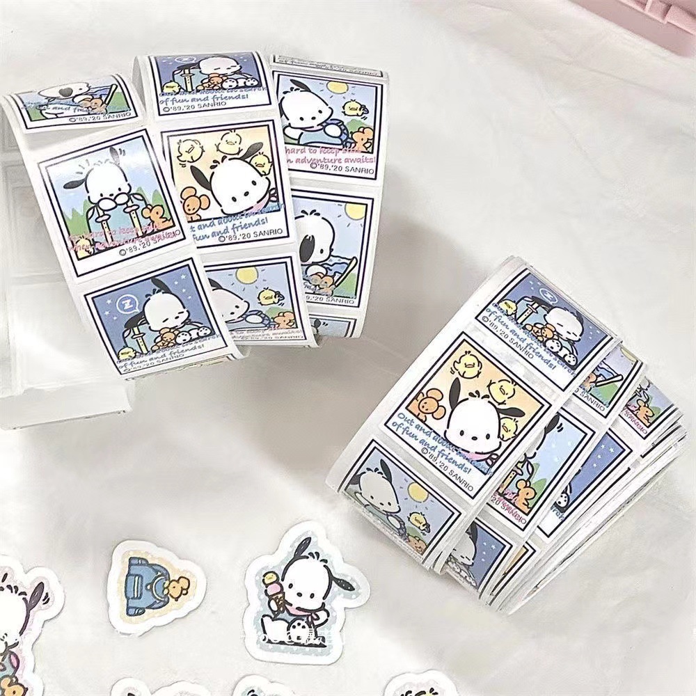 500 Pcs/Roll Cute Cartoon Pochacco‌ Stickers For Kids Anime DIY Diary ...