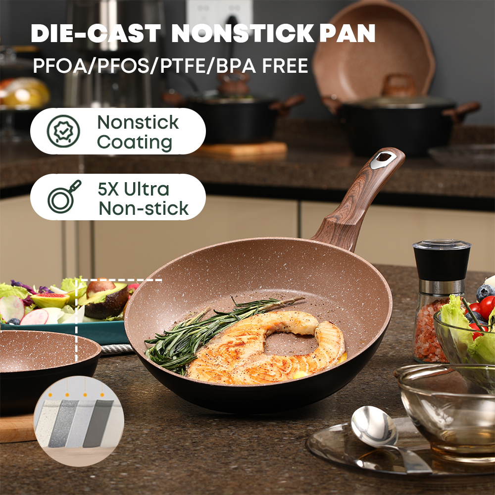 Ecowin 20/26/28/30cm Non Stick Frying Pan without Lid Die Cast Light ...