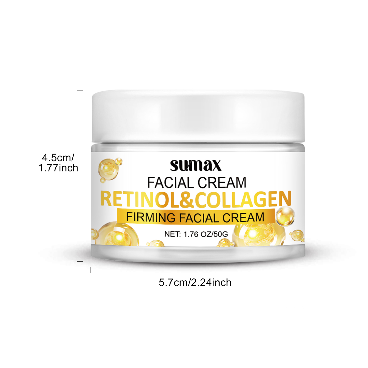 SUMAX 50g Retinol Collagen Face Cream, Tones Skin, Anti-Oxygen ...