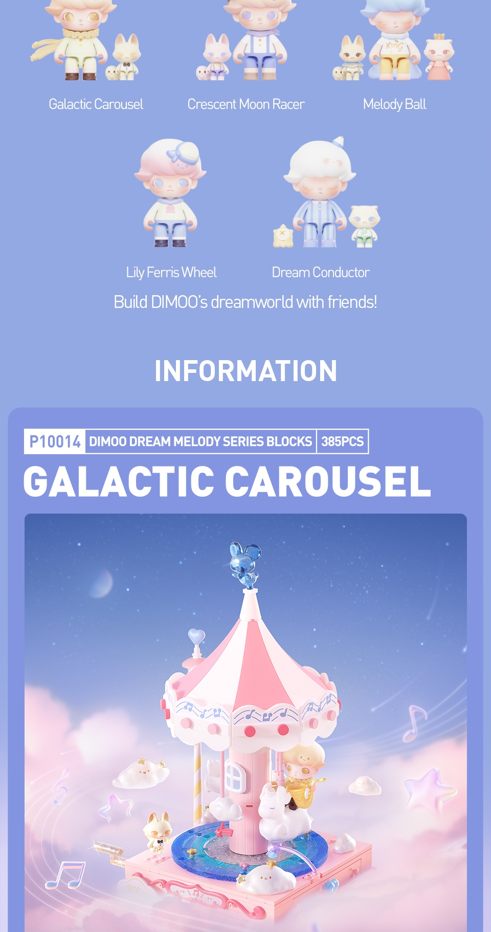 POP MART DIMOO Dream Melody Series Blocks | Shopee Singapore