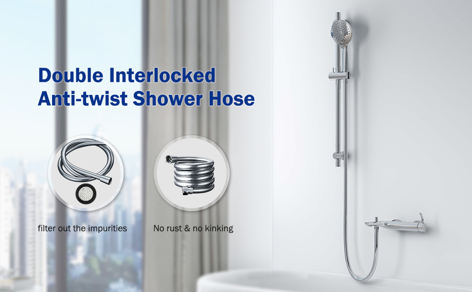 JOMOO 1.5M PVC Flexible Shower Hose Shower Head Pipe Bathroom Shower ...