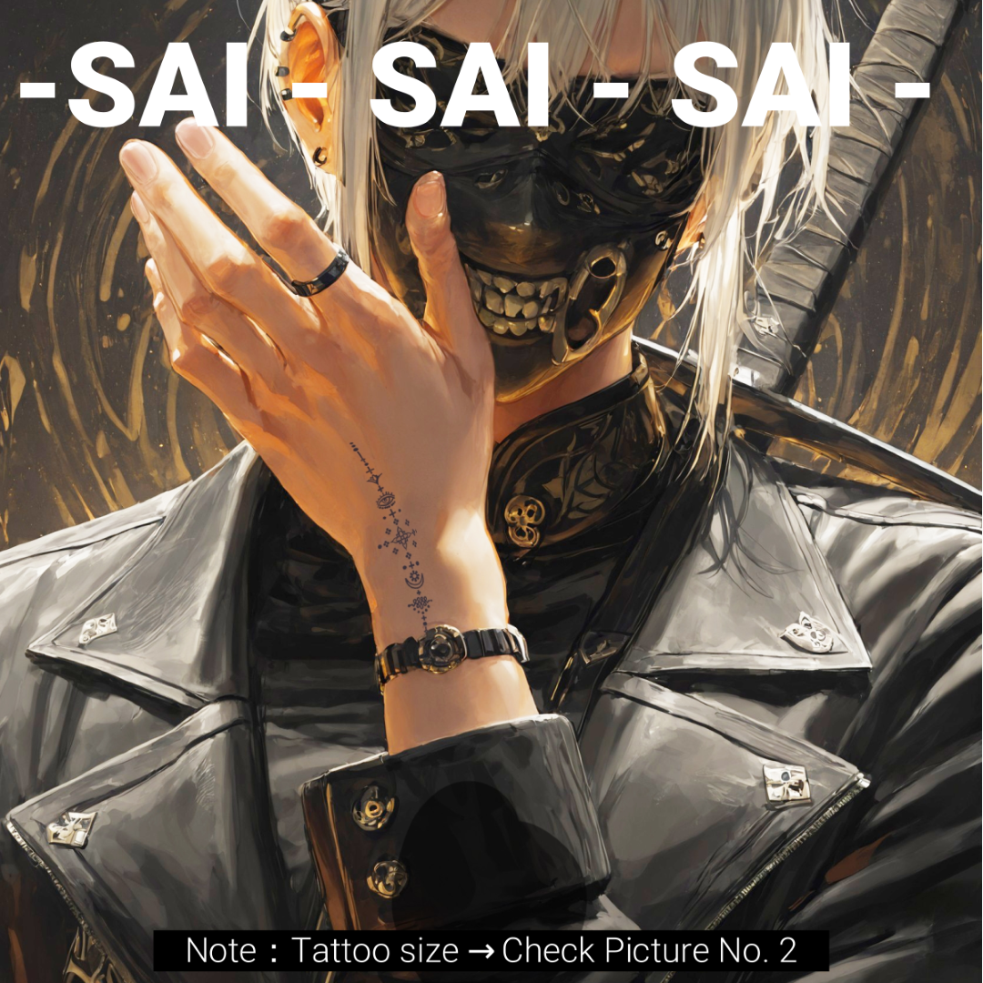 SAI MAGIC TATTOO Lasts to 2 weeks 15CM×11CM Tattoo sticker waterproof ...