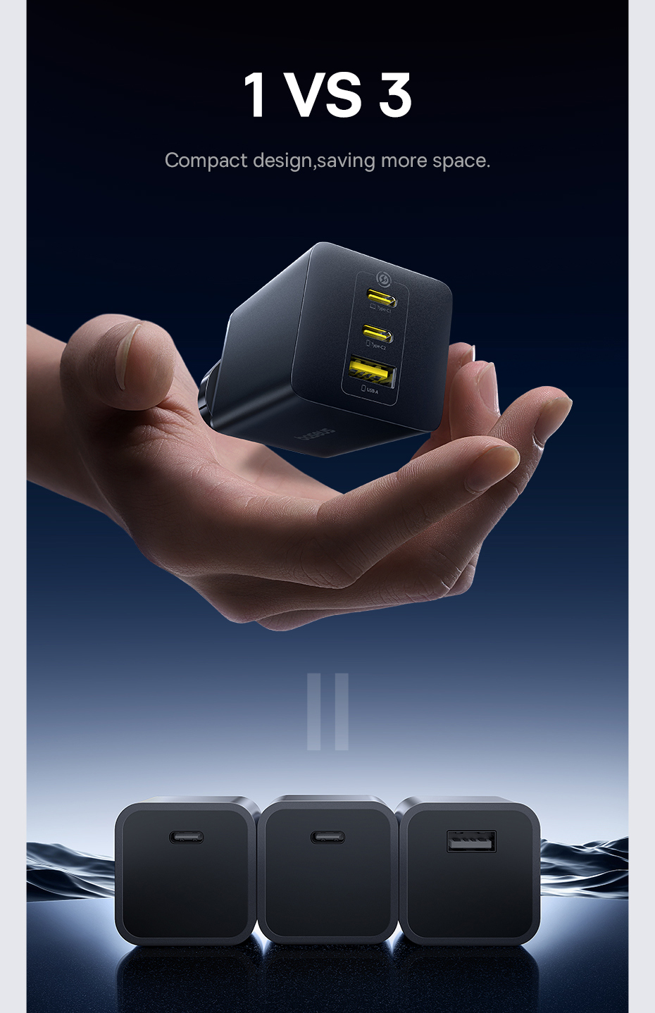 【Mini&Portable】Baseus EnerFill FE11 2C+U 100W Fast Charger For Phone ...