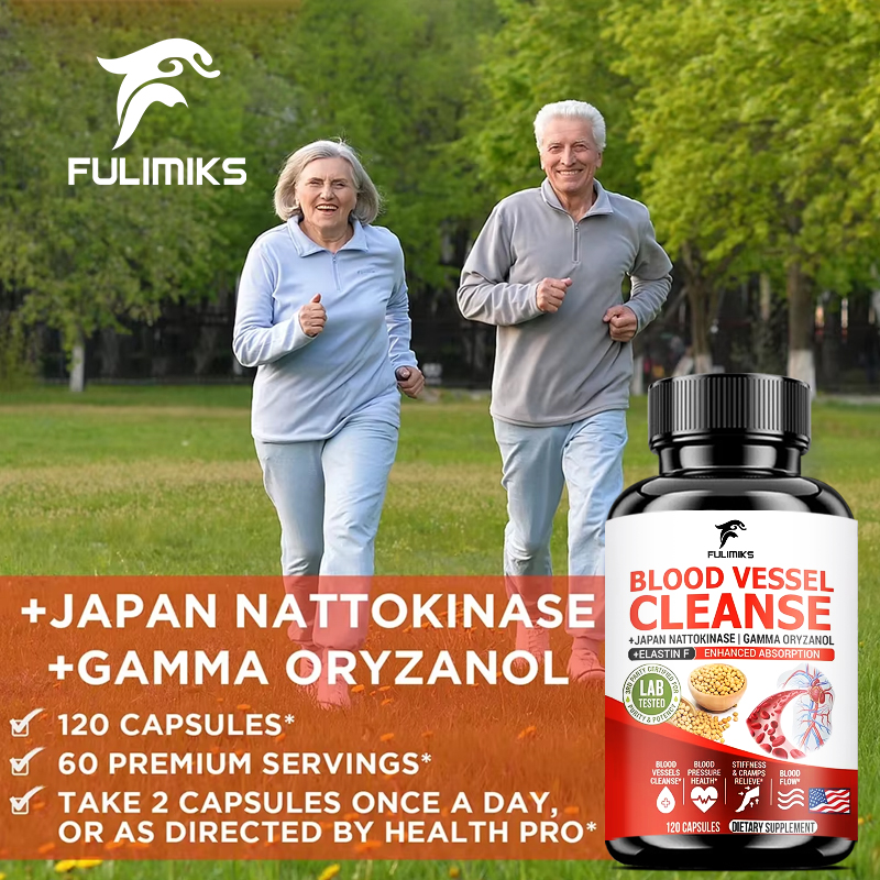 Blood Vessel Cleanse Nattokinase - Clean Flexible Vessels Heart Blood ...