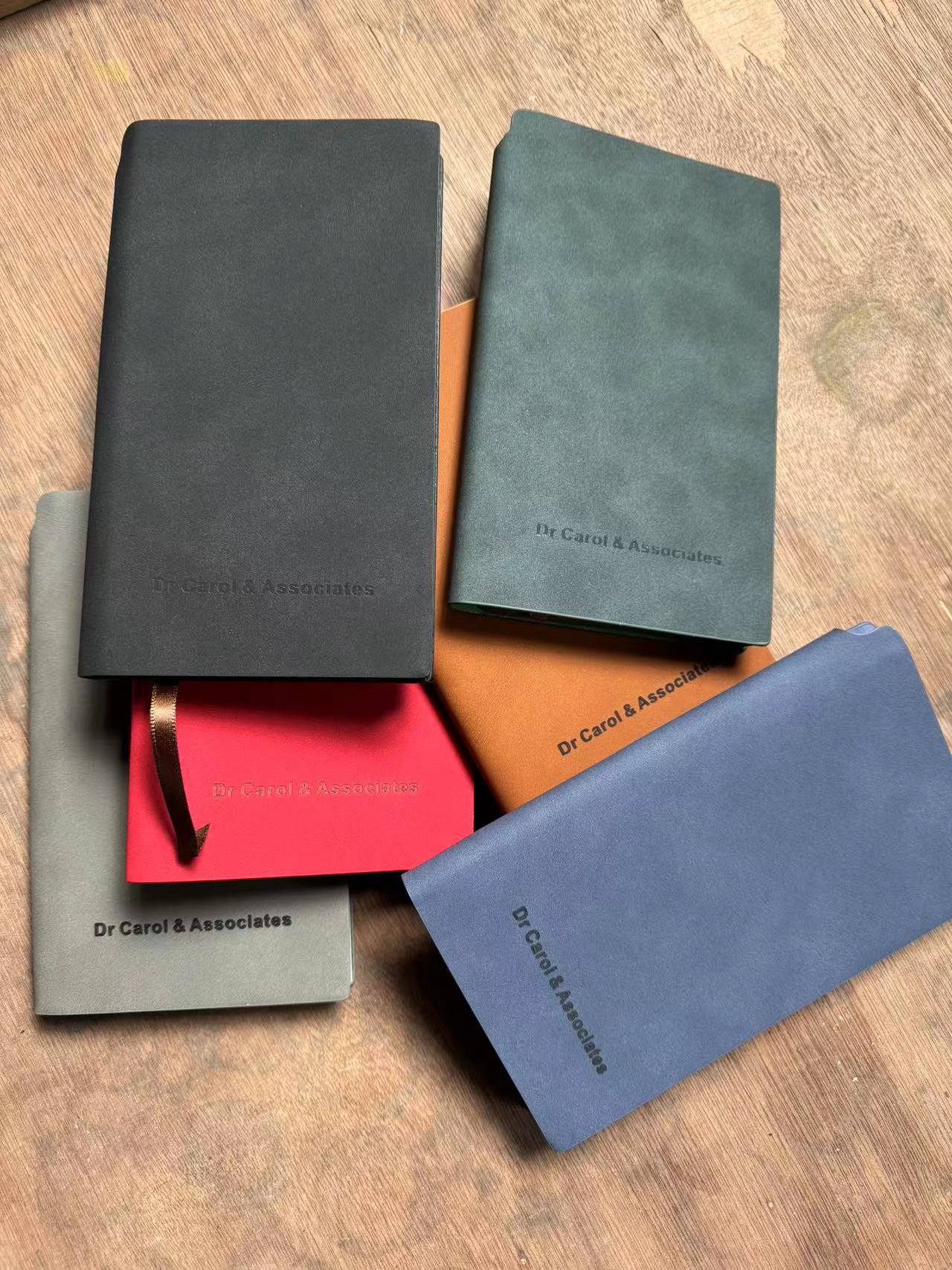 (Free logo engraving) A6 soft leather notepad, pocket notebook ...