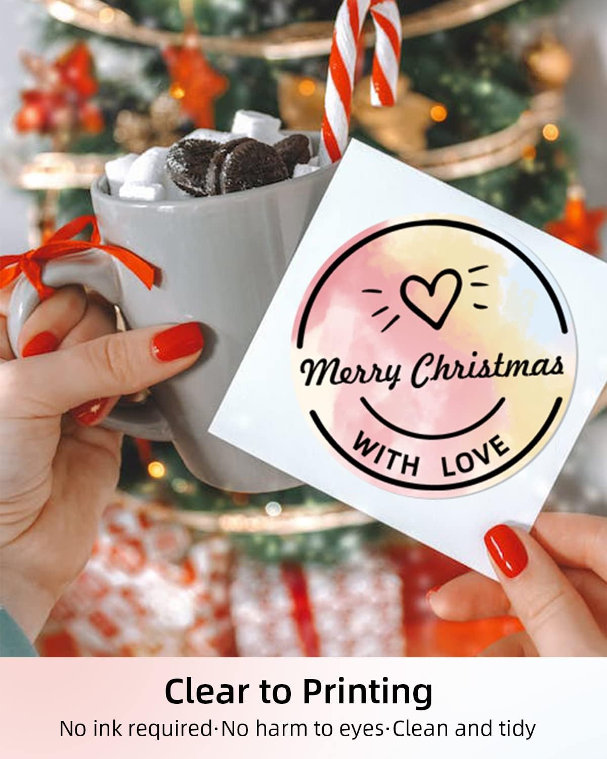 Thermal Label Sticker Square Round Thermal Sticker Shipping Label Work ...