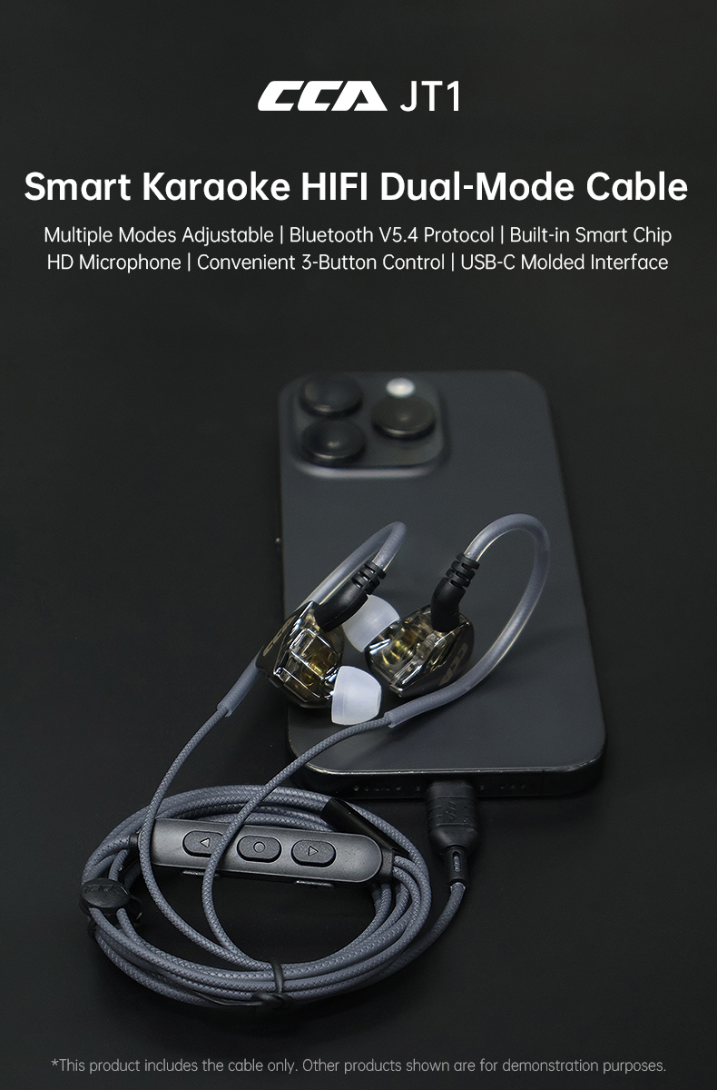 CCA JT1 Type-C Earphone Upgrade Cable Type-C HIFl Multiple Modes ...