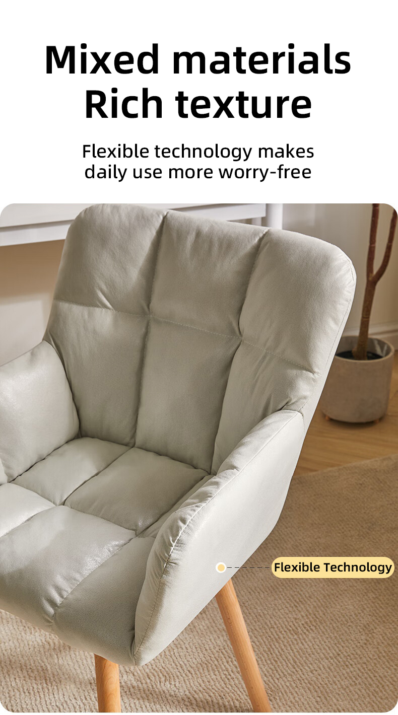 【SG Stock】Dressing chair,Computer chair,Office chair,Bedroom Backrest ...