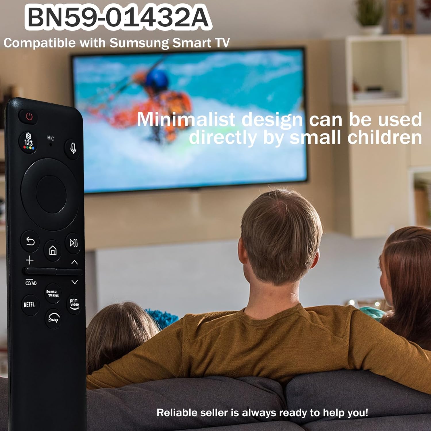 BN59-01432A TM2360E Solar Voice Remote Compatible with Samsung Neo QLED 8K HDR Smart TVs, Fit ...