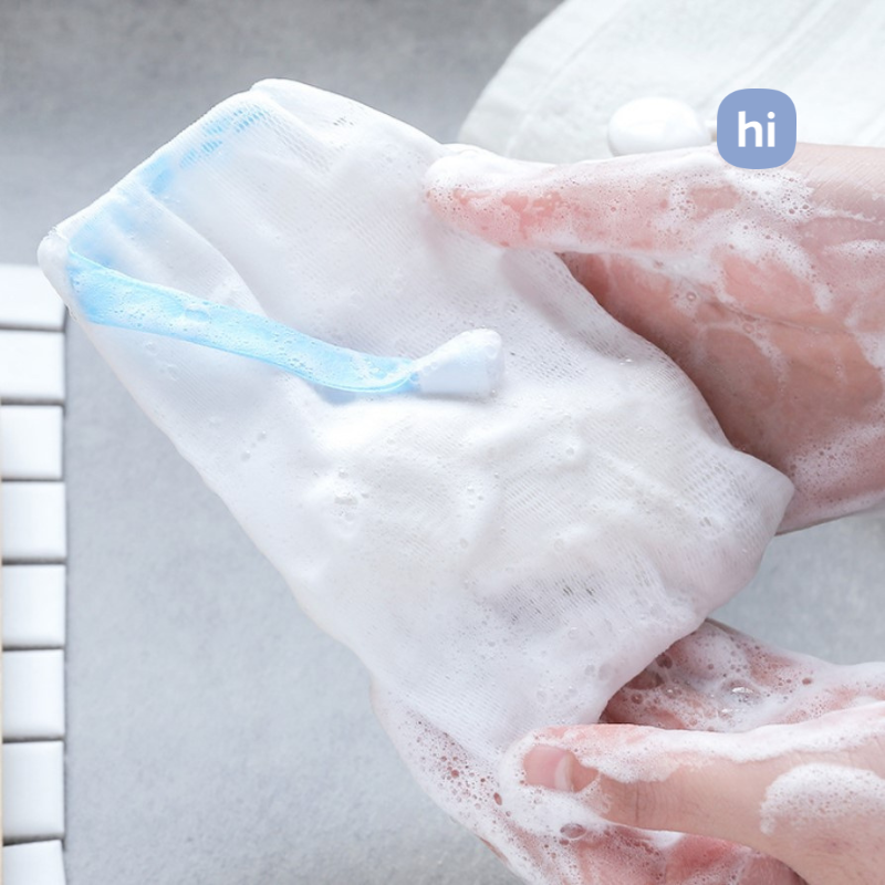 HI HOMES Soap Foaming Net Handmade Soap Mesh Bag Facial Cleanser ...