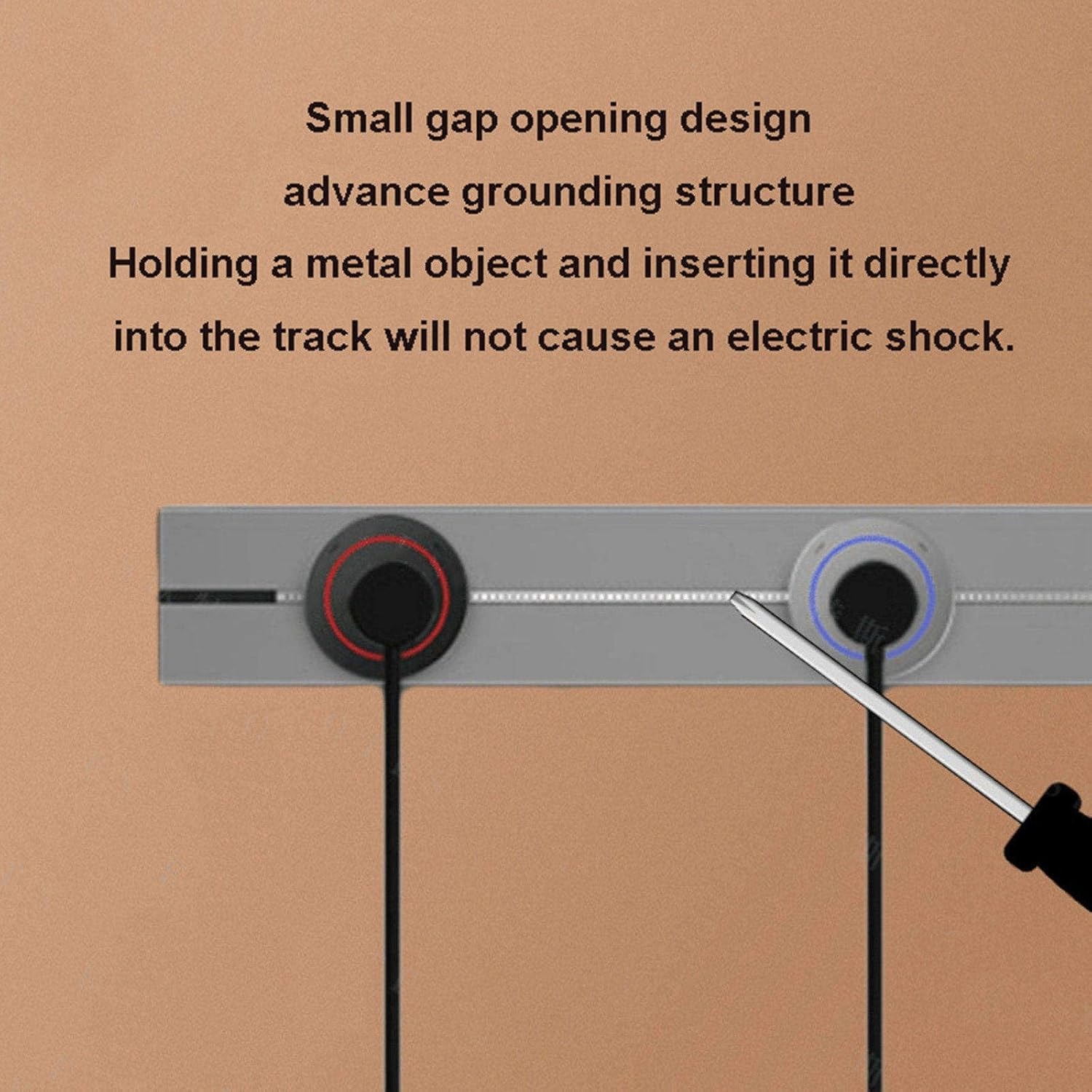 Power Strip Replaceable Wall Power Track with Removable Sockets Home ...