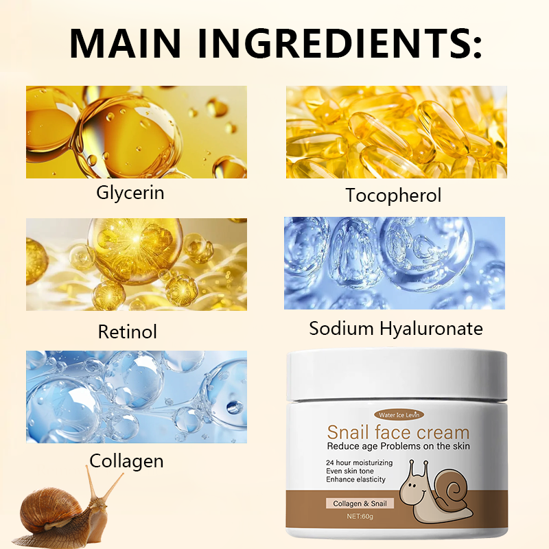 Snail Extract Cream with Niacinamide and Glycerin - Long-Lasting ...