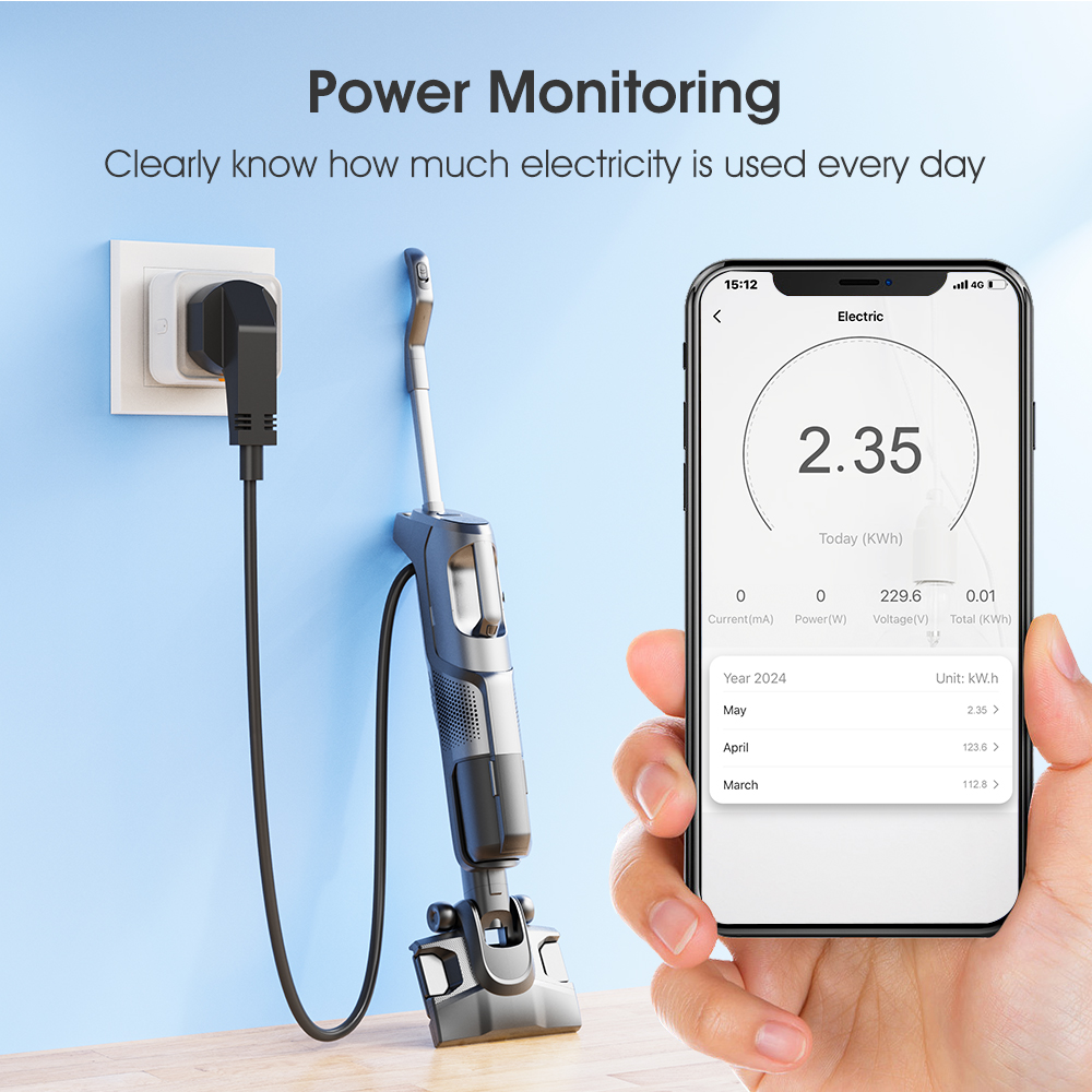 SMATRUL Tuya Zigbee Multi Smart Plug Socket 16A Power Monitor Wireless ...