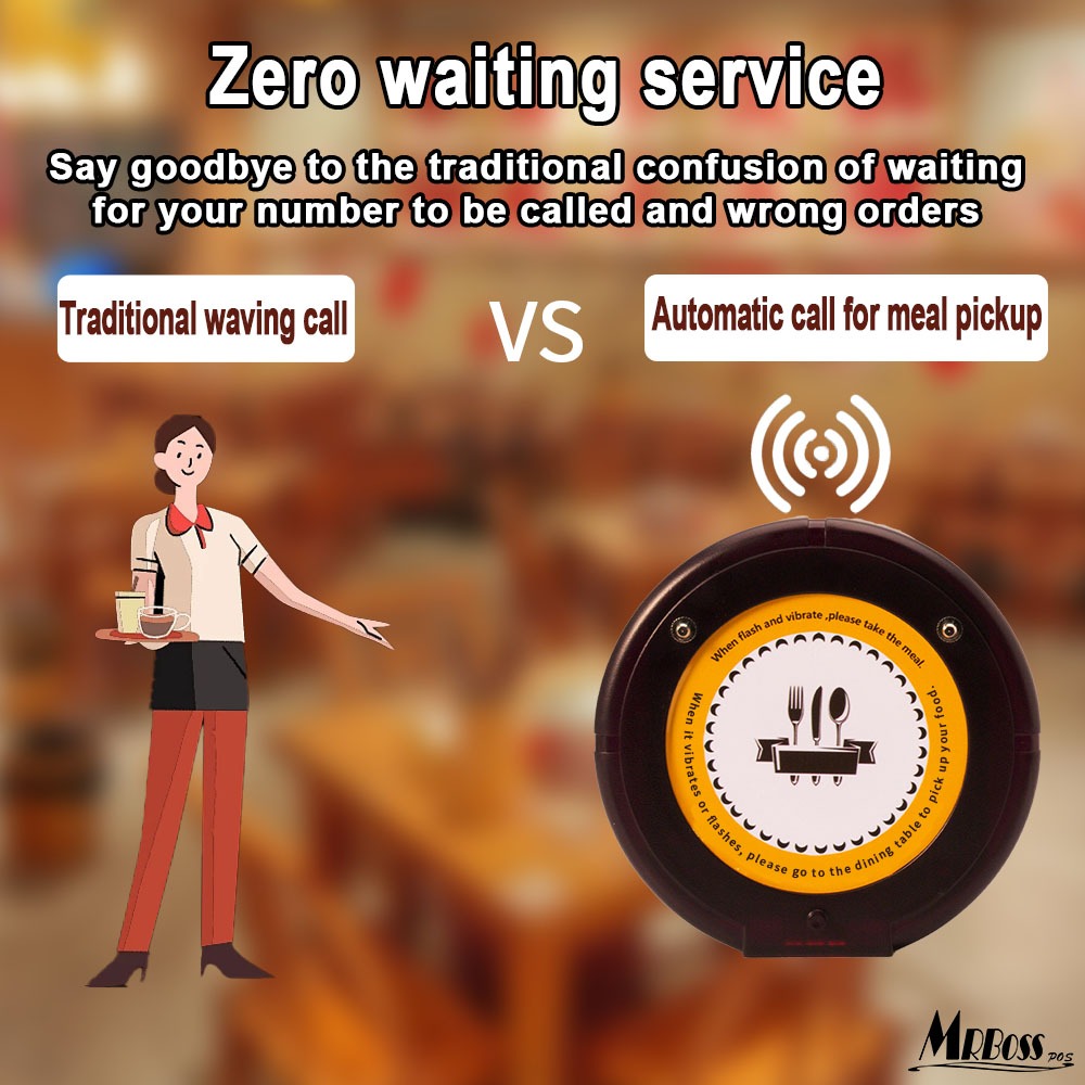 MRBOSS meal pickup device, pager, queue-free pager, long-distance wall ...
