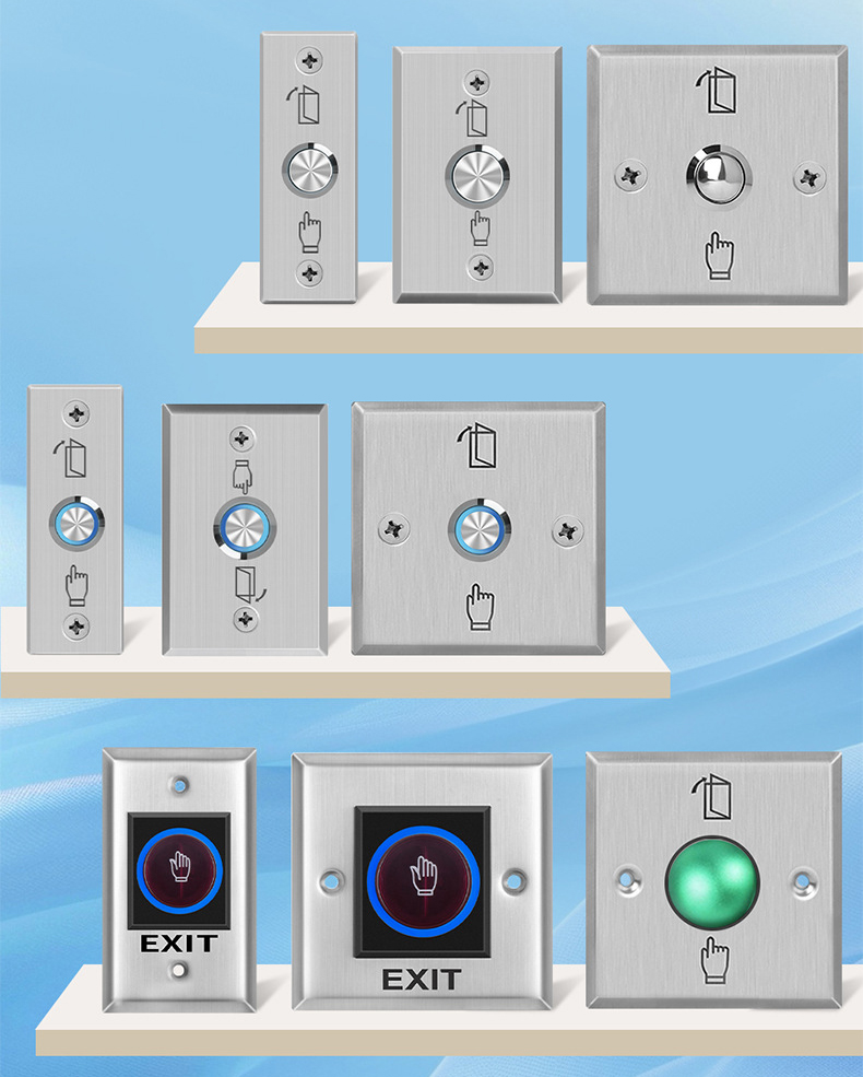 12V DC Metal no touch IR 433 wireless remote control button push door ...