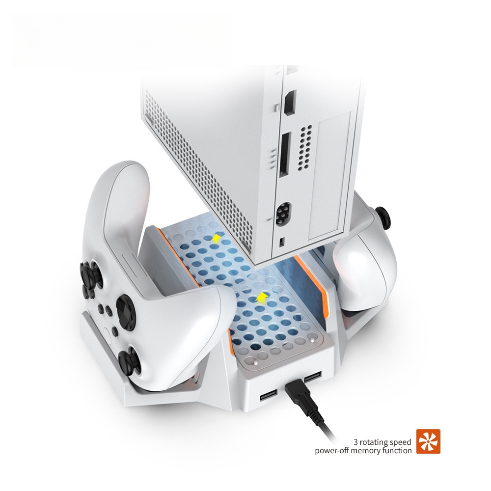 Vertical Cooling Stand Fan with Dual Controller Dock Charger for Xbox ...