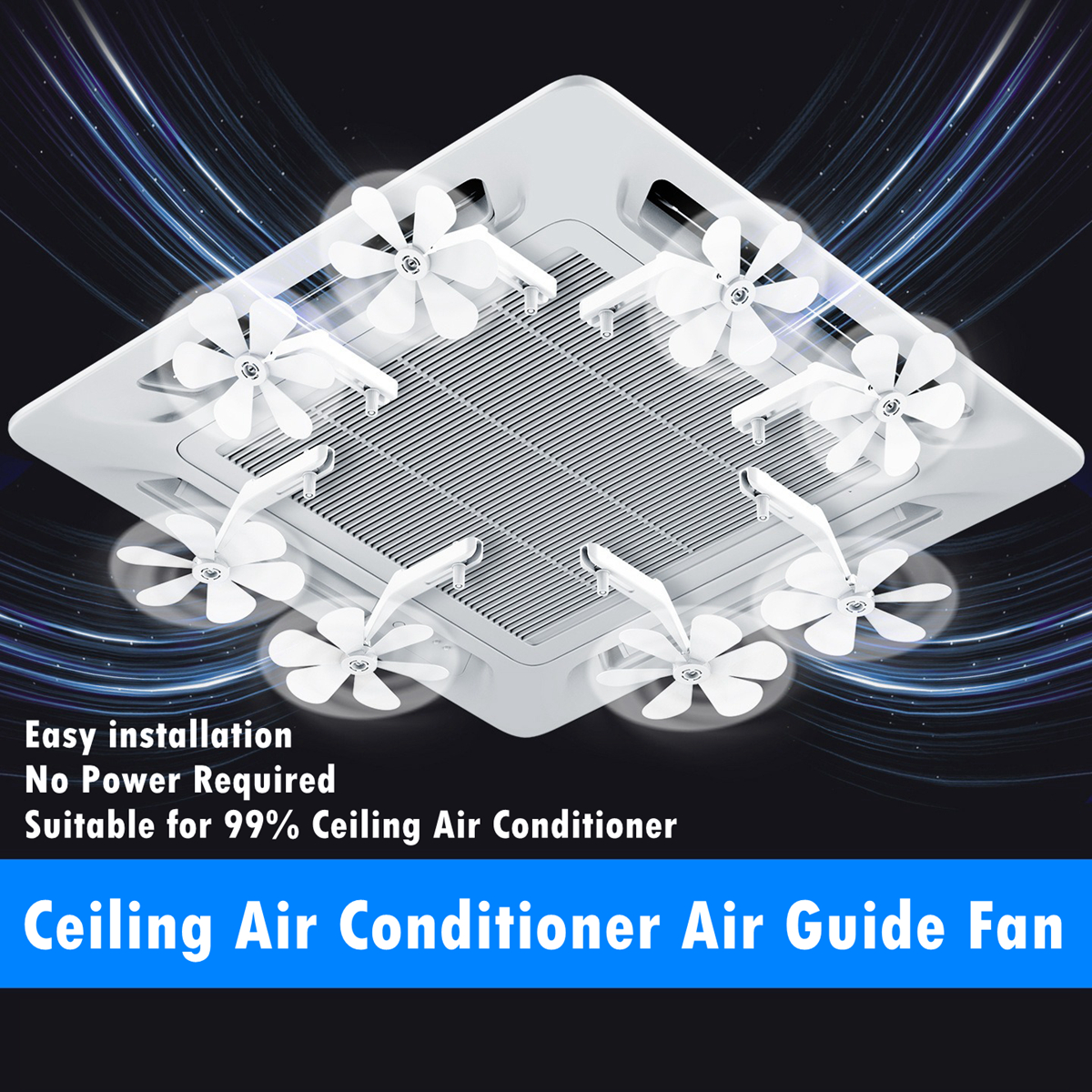 360° Aircond Wind Guide Fan Ceiling Central Aircon Fan Air Conditioner ...