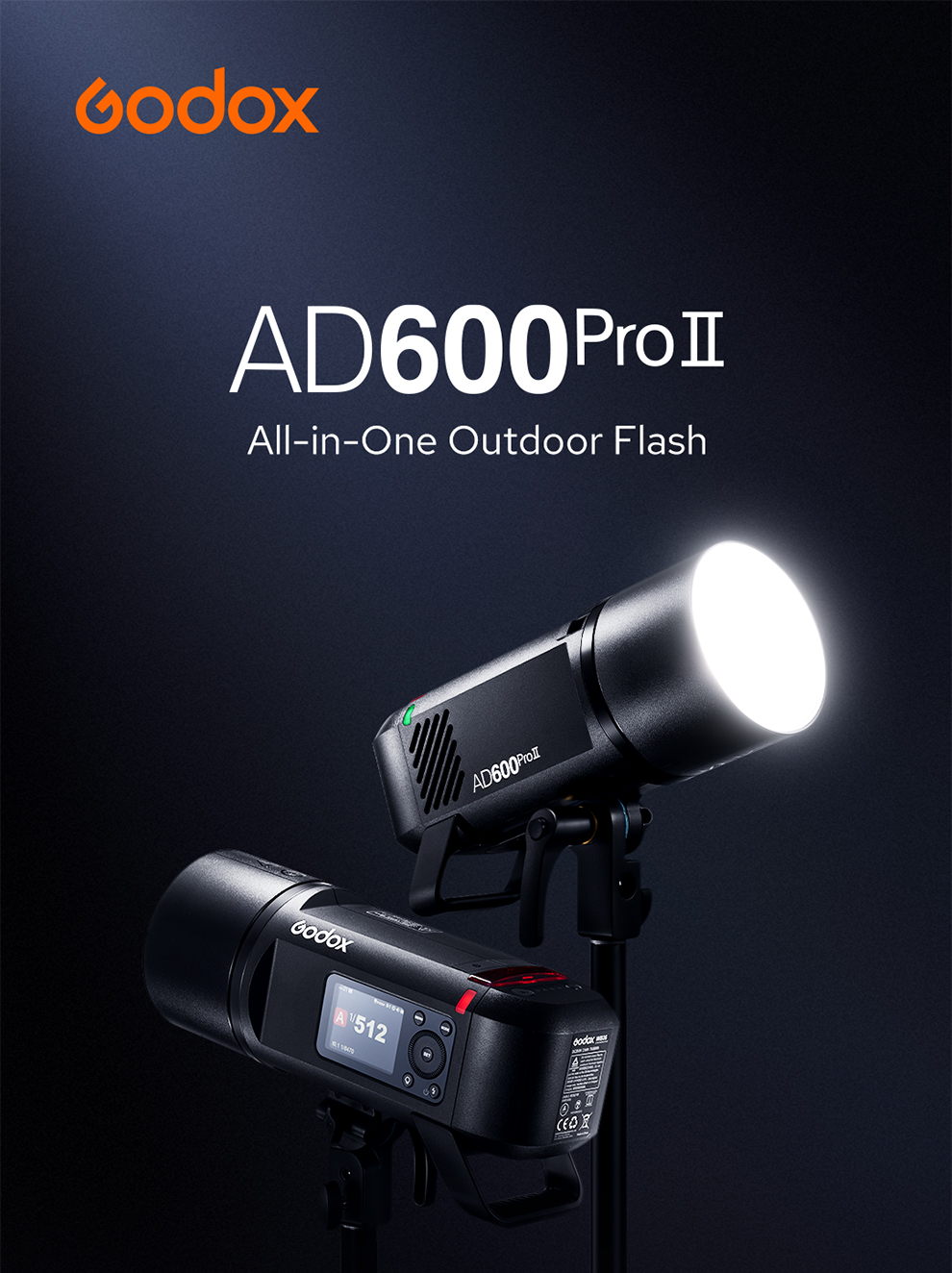 Godox 600W AD600Pro II Wireless All-in-One Outdoor Flash TTL High-speed ...