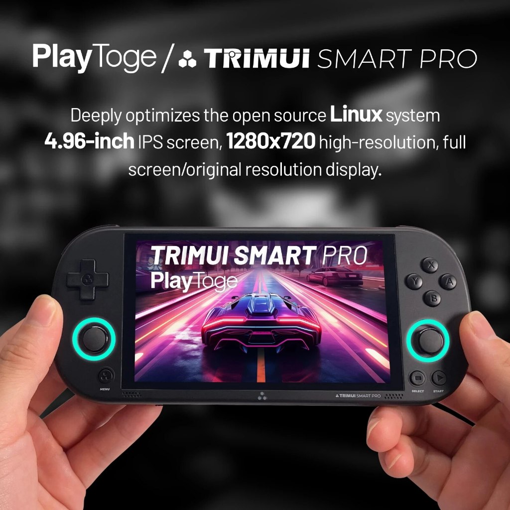 Trimui Smart Pro Handheld Game Console 4.96''IPS Screen Linux System ...
