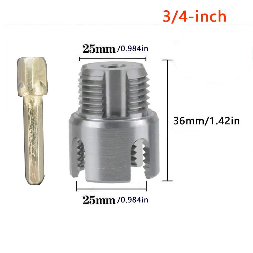 All-in-One Thread Pipe Tool - 1/2 and 3/4 PPR Pipe Threading Set with ...