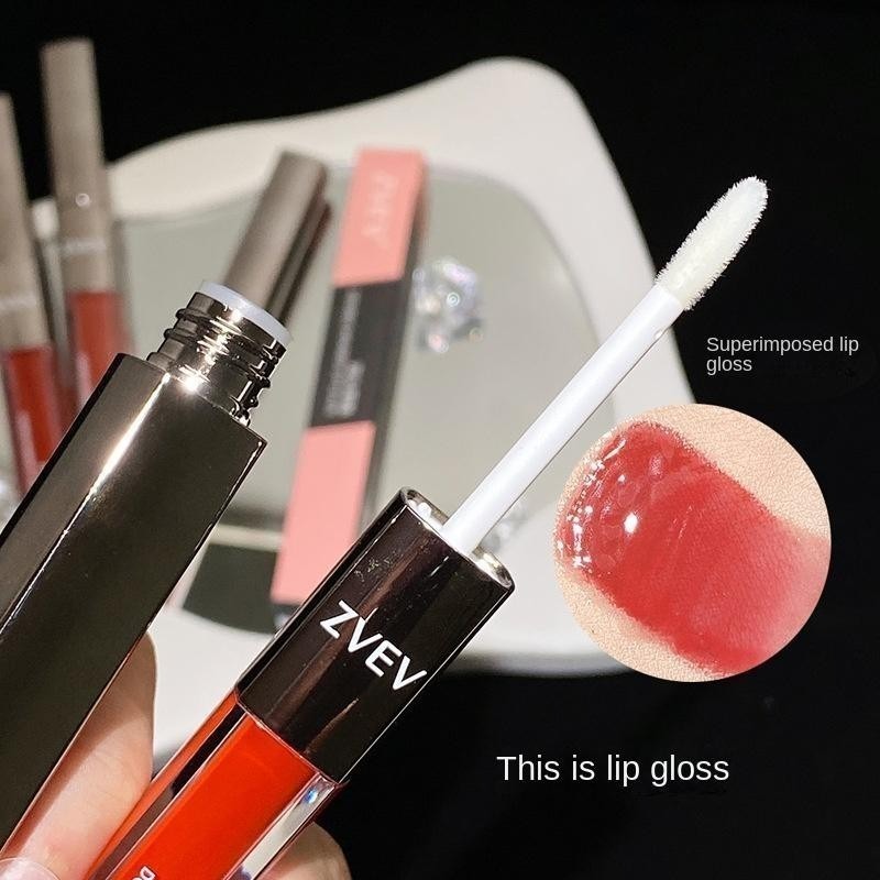 Matte and Shine Lip Gloss Duo Dual Ended Long Wear Vegan Cruelty Free ...