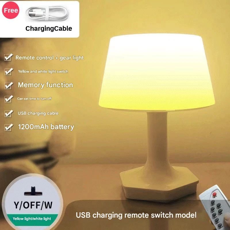Multifunction USB Bedside Lamp - Plug-In Desk Light with Dimmable LED ...