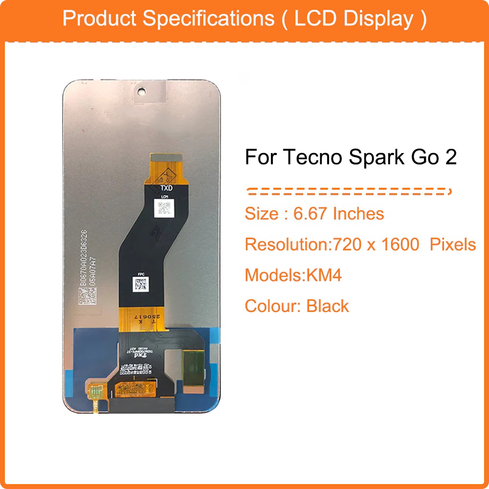 For Tecno Spark Go 1 KL4 Spark Go 1S KL4h Spark Go 2 KM4 LCD Display ...