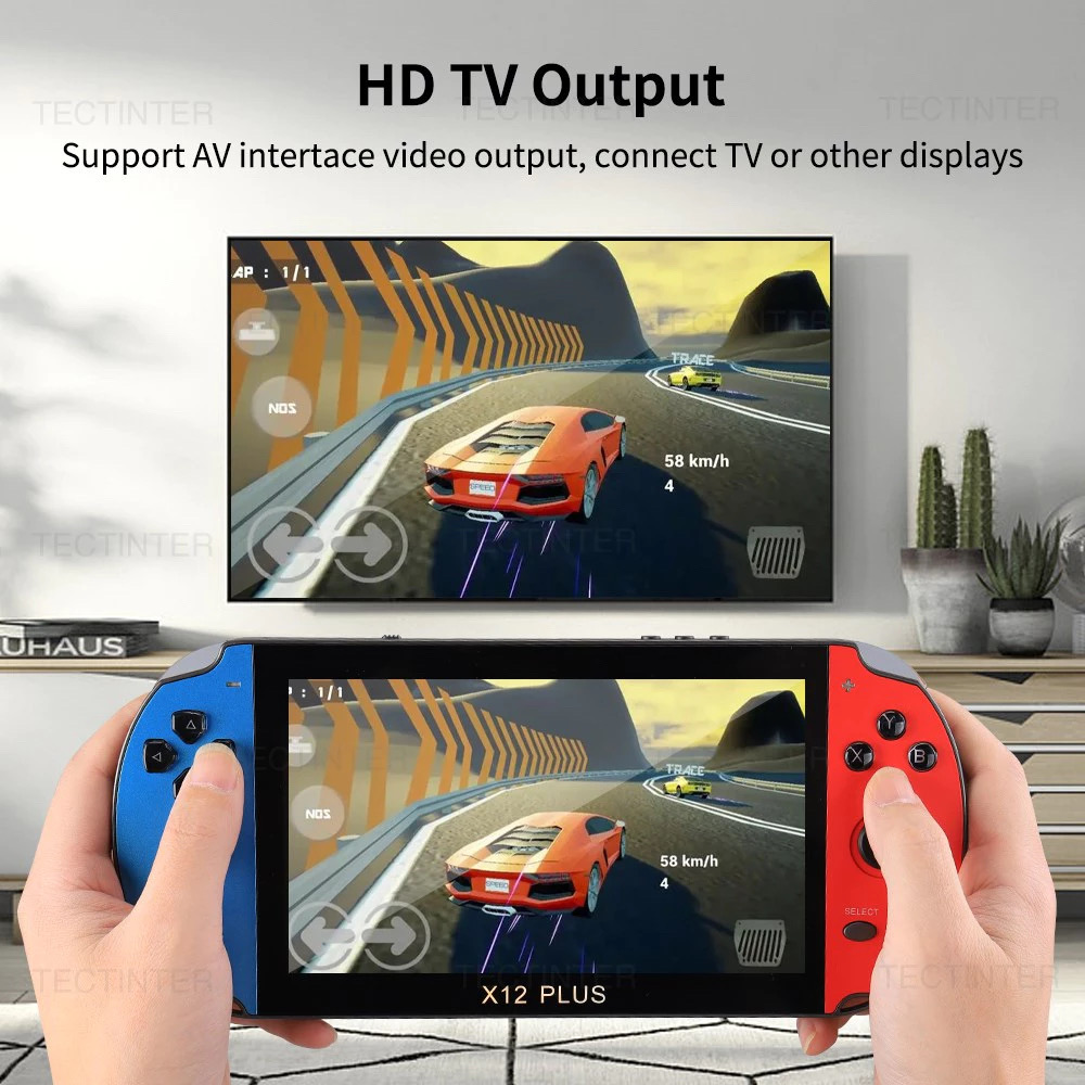 SG Local-X12 PLUS Built-in 13000 Retro Games Handheld Game Console ...