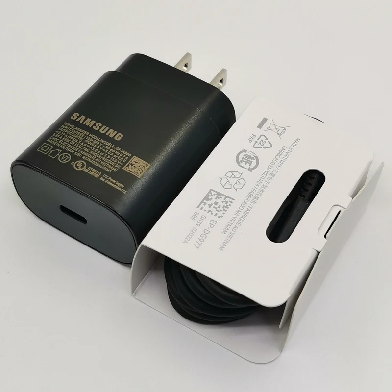 Samsung 25W US Plug Charger Super Fast Adapter 3A Type C Cable For ...