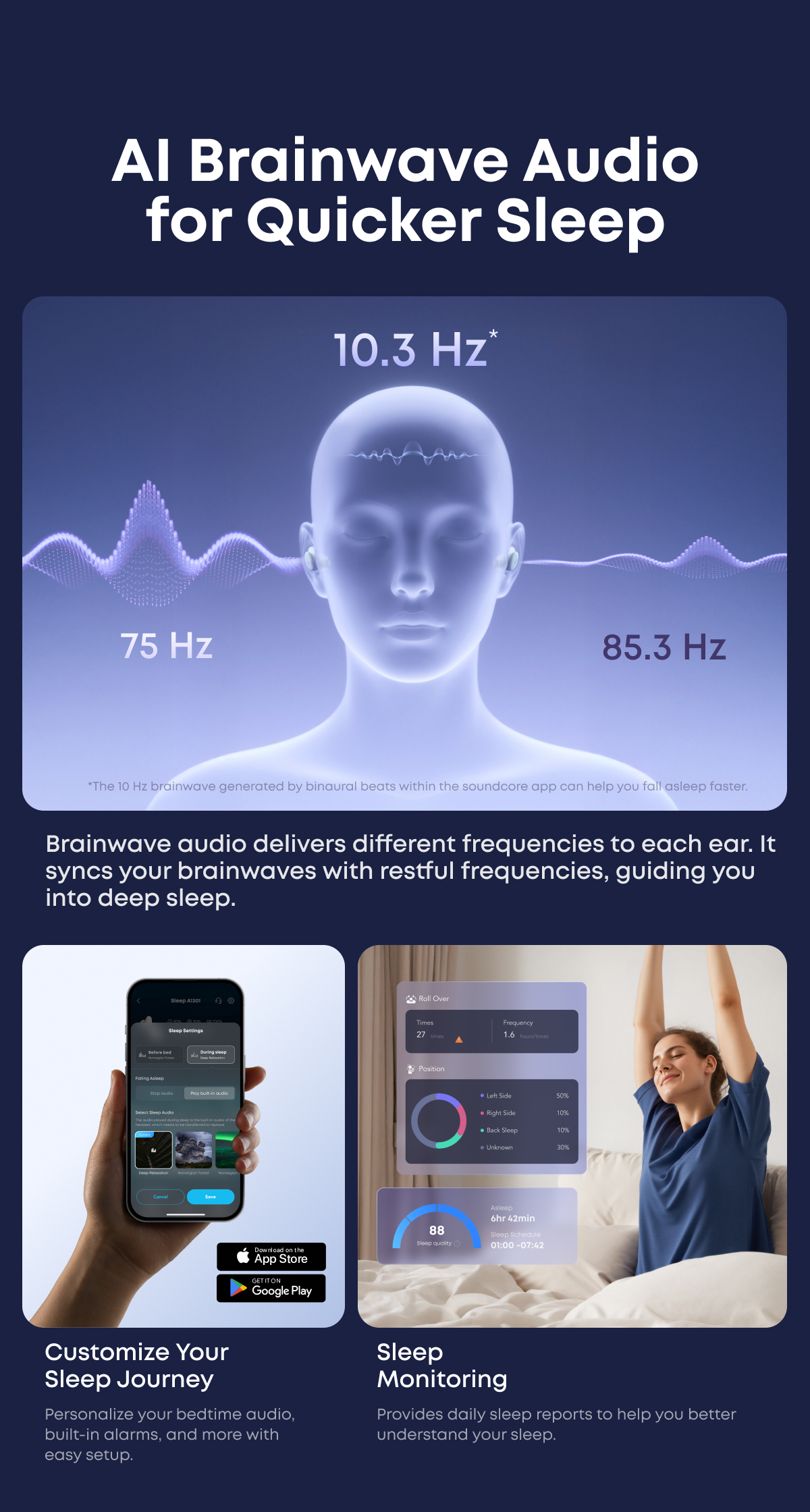 Soundcore Sleep A30 by Anker Sleep Earbuds, Smart Active Noise ...