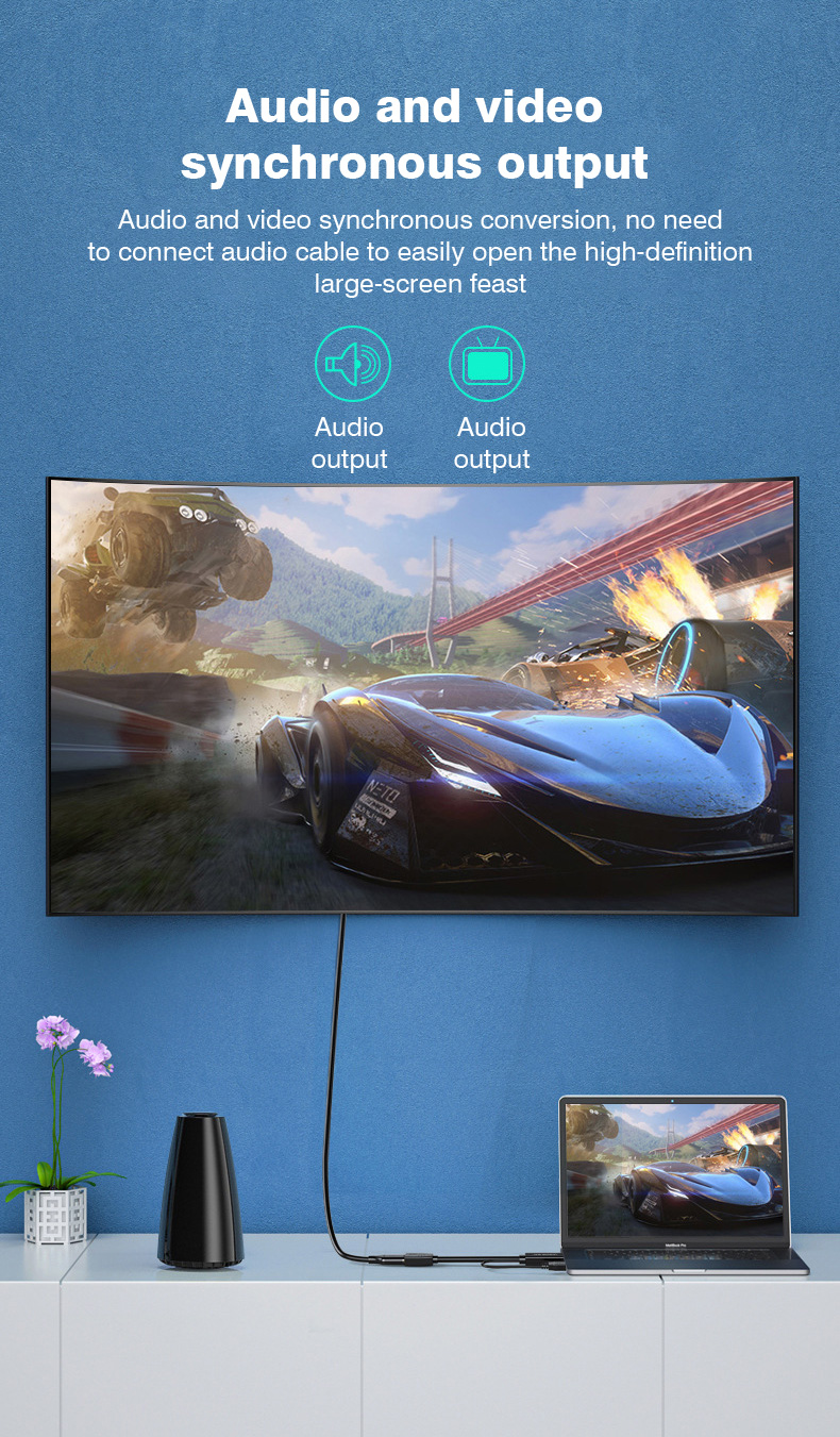DisplayPort Adapter Cable for 4K at 60Hz and 2K at 120Hz from PC Laptop ...