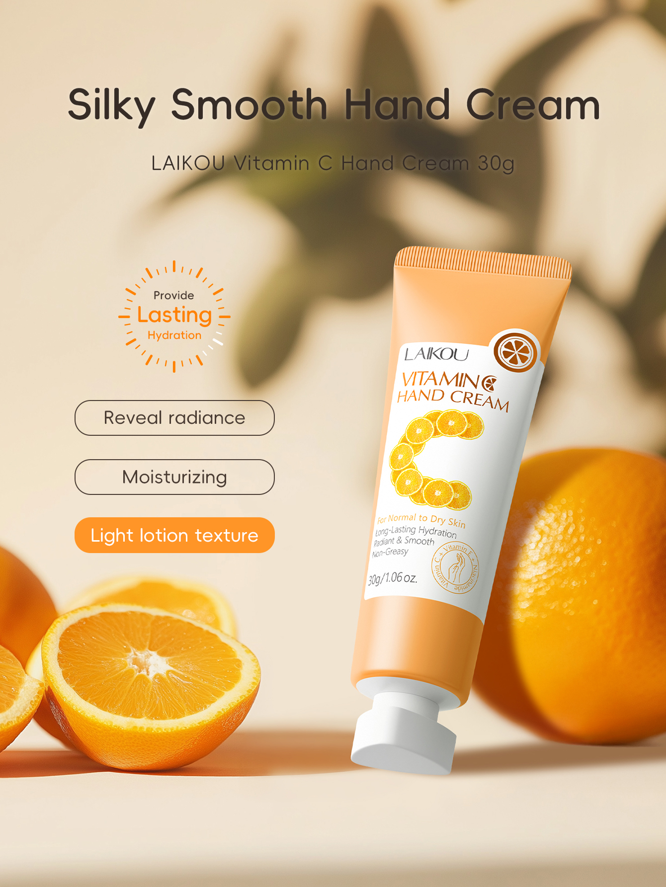 LAIKOU Vitamin C Glow Hand Cream 30g – Nourishing & Brightening, Deep ...