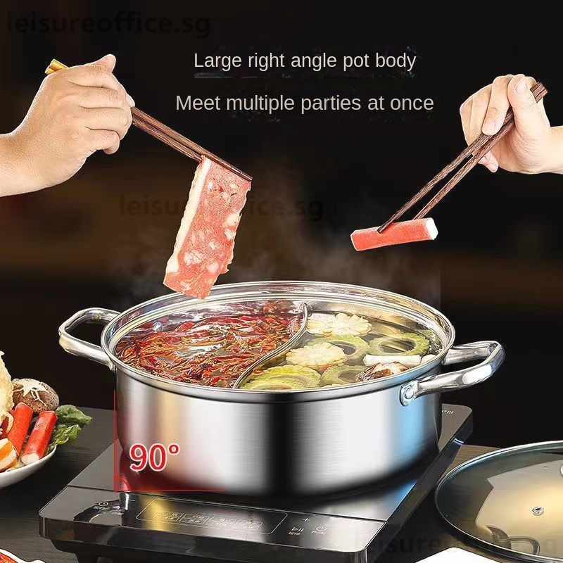 304 Stainless Steel Yuan Yang Double Single Flavor Single-flavor Dual ...