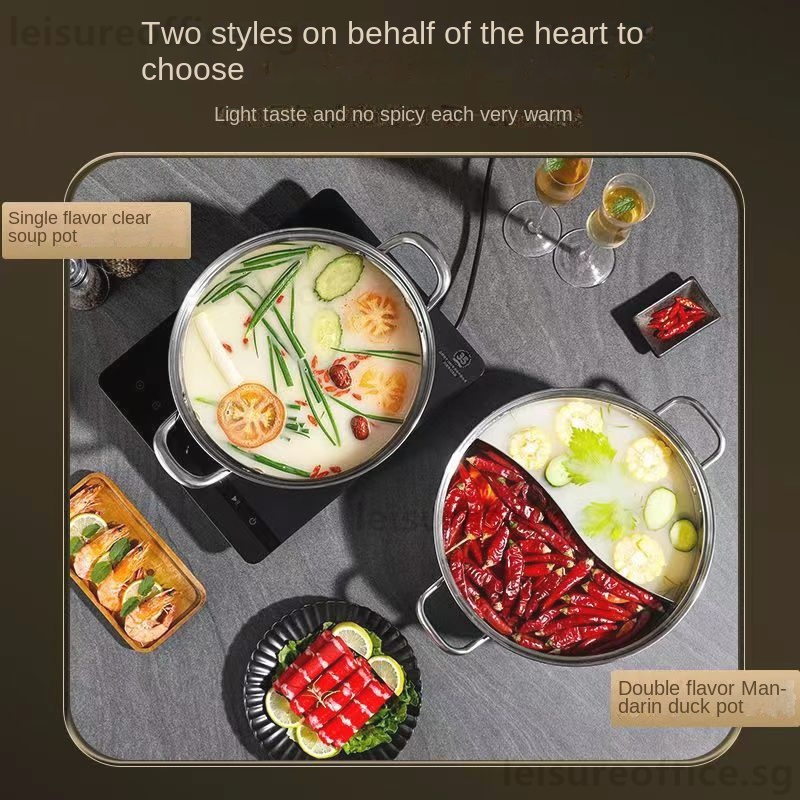 304 Stainless Steel Yuan Yang Double Single Flavor Single-flavor Dual ...