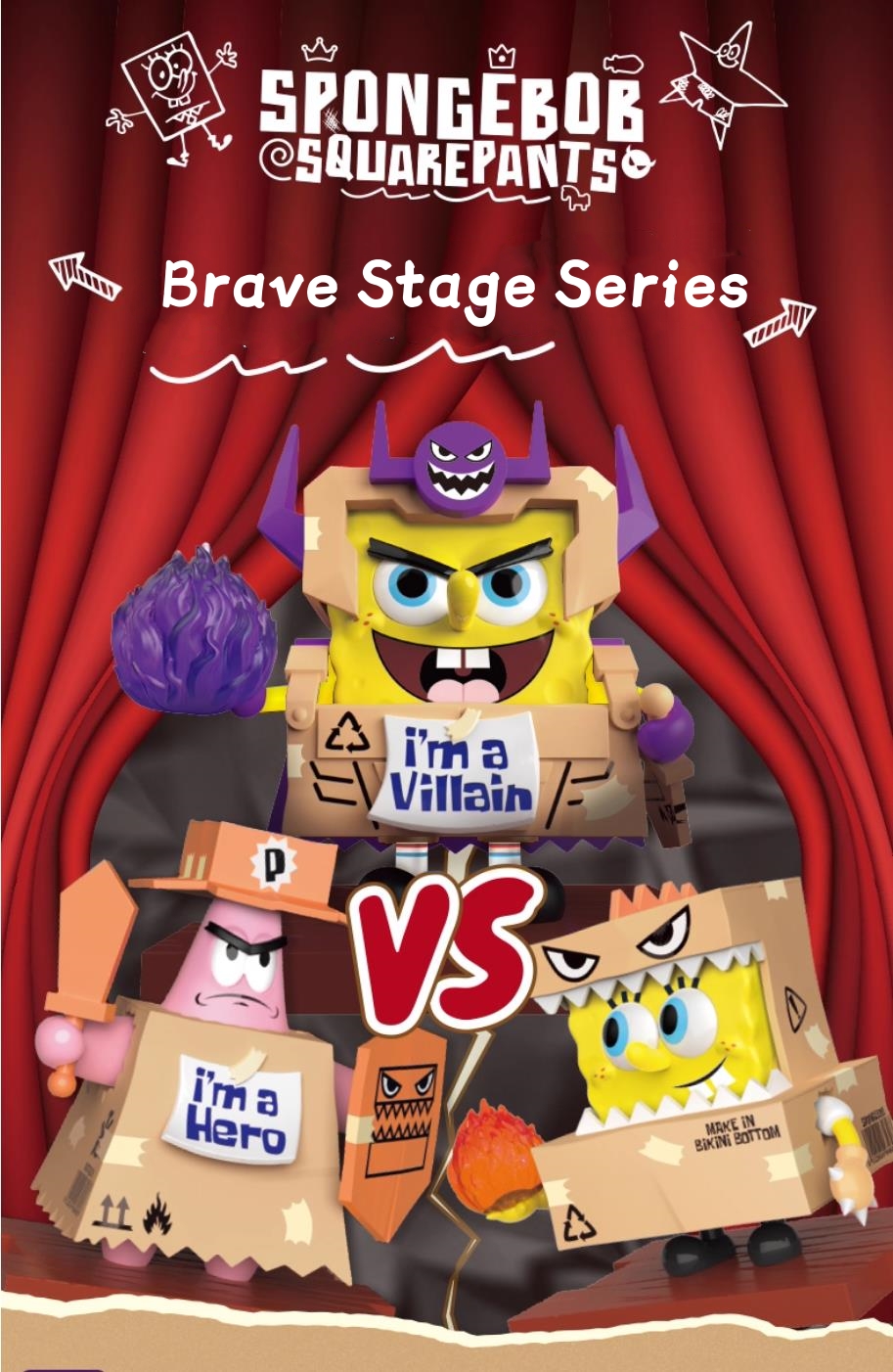 Nickelodeon SpongeBob Squarepants Brave Stage Series Blind box Toy ...