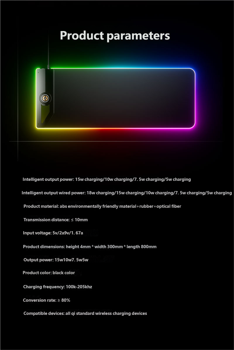 Gaming Mouse Pad | Quick Charging Wireless Charging RGB Gaming Mouse ...