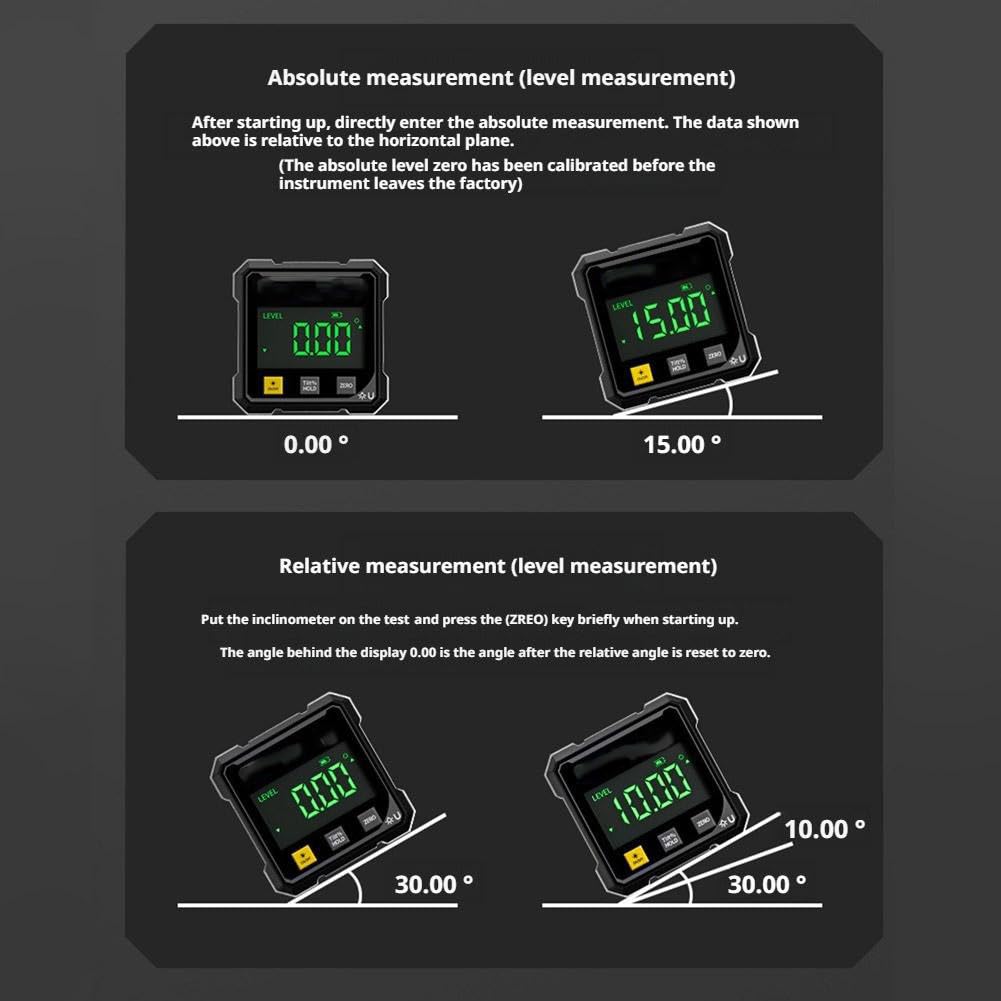 Protractors Digital inclinometer, Professional Digital Angles Gauges ...
