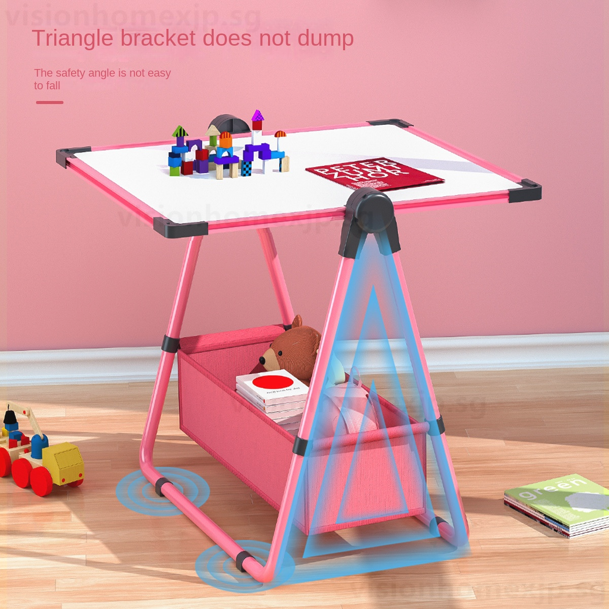 Stand Whiteboard Children's 360° Rotating Drawing Board Easel Height ...