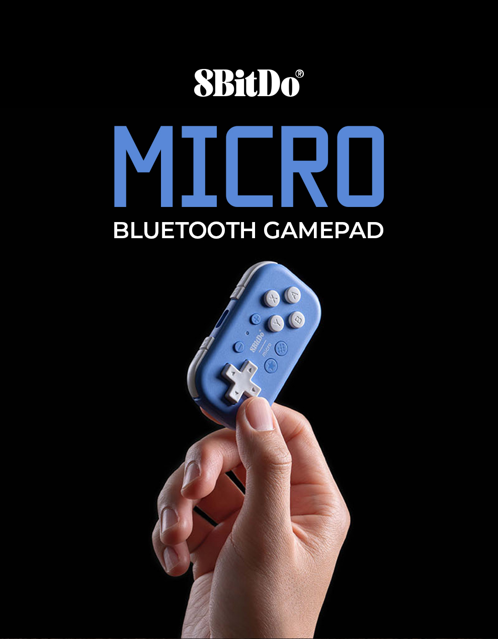 8BitDo Micro Bluetooth Controller Pocket-sized Mini gamepad for Switch, Android, and Raspberry ...