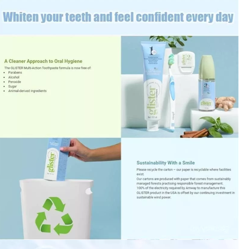 【SG Stock】New Amway GLISTER Multi-Action Fluoride Toothpaste (200g ...