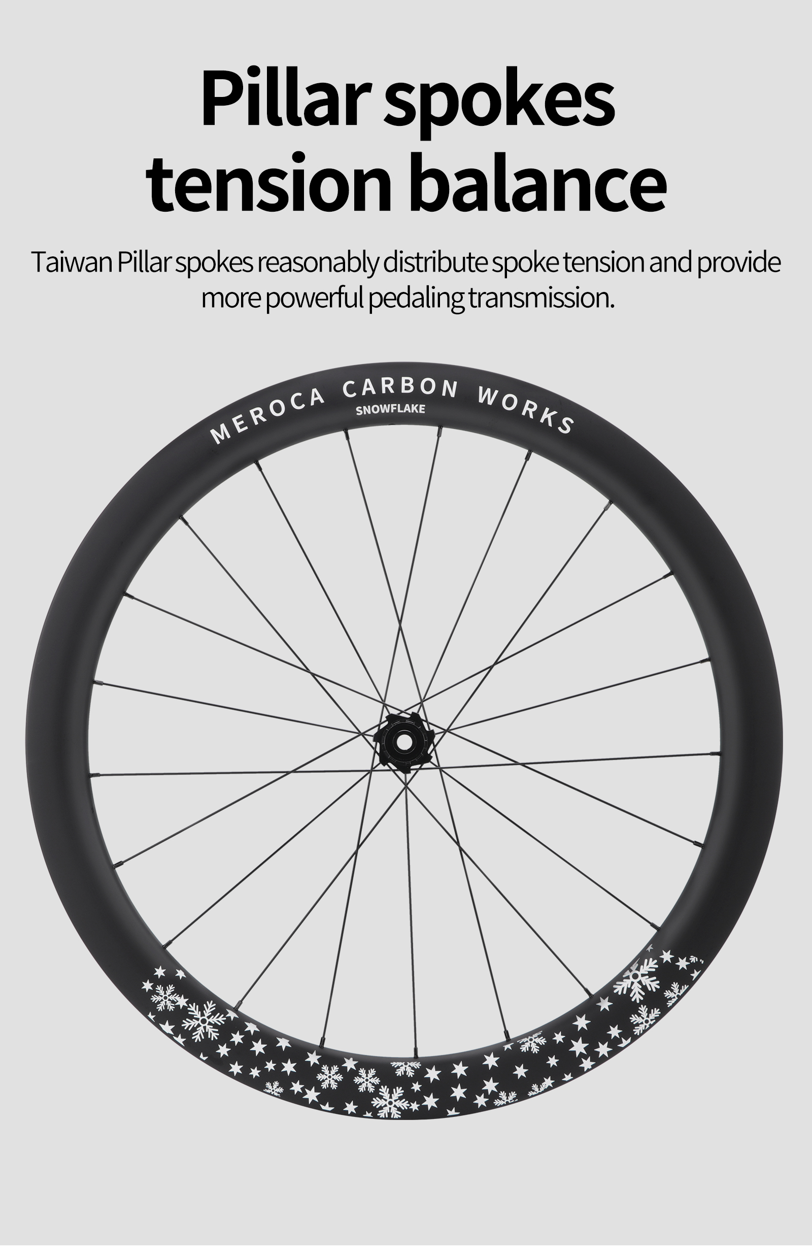 MEROCA 700C Snowflake Logo Carbon Fiber Road Bike Wheelset Center Lock ...