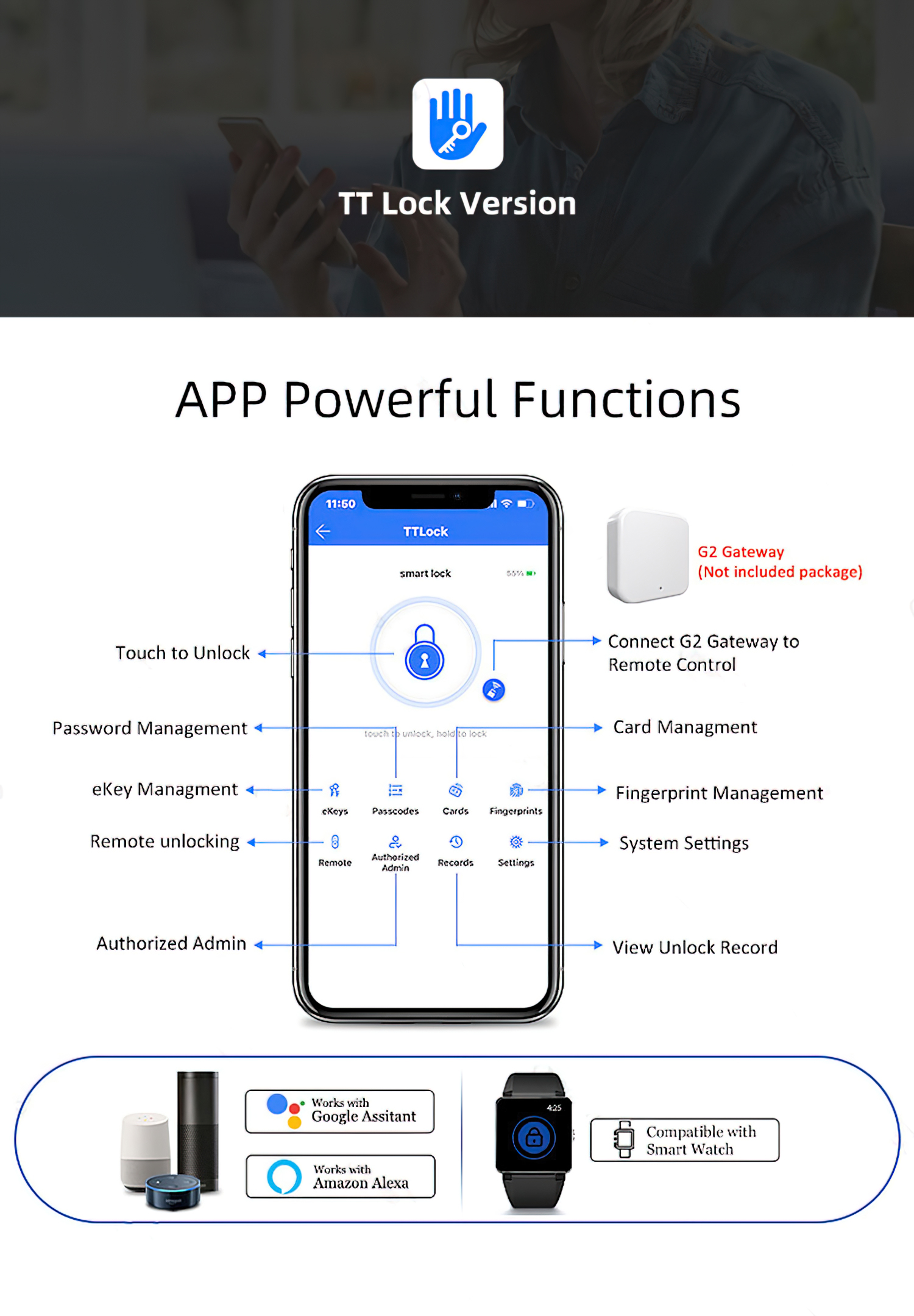 TTlock Smartkey Lock Box Home Key Wireless Smartlock Box Electronic Key ...