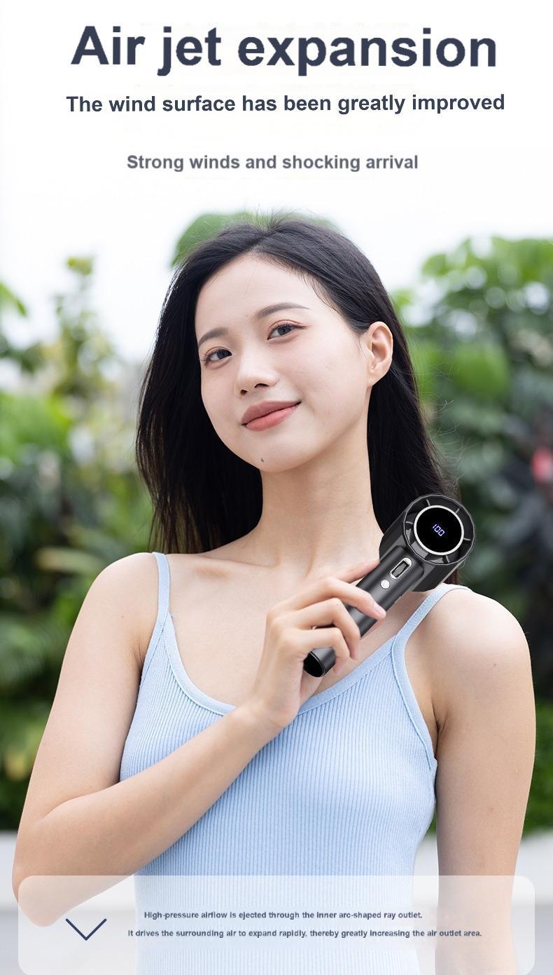 GS9 Mini Handheld Fan 100-Level Wind Turbine Portable Jet Fan 6000mAh ...