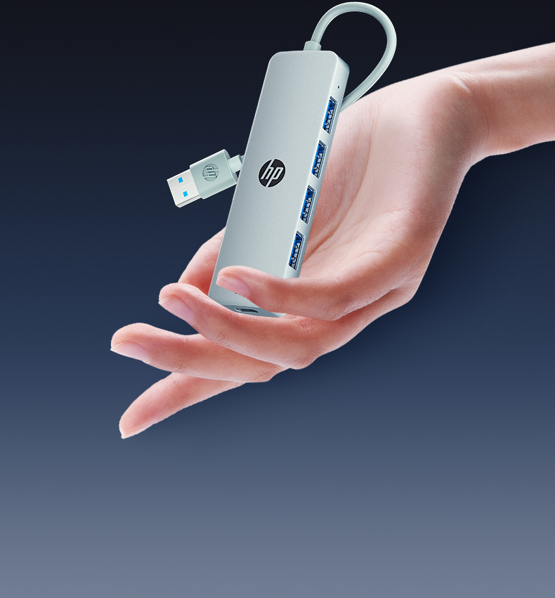 HP USB Hub | 5-in-1 USB 2.0 | 5Gbps Data Transfer | Aluminum Shell ...