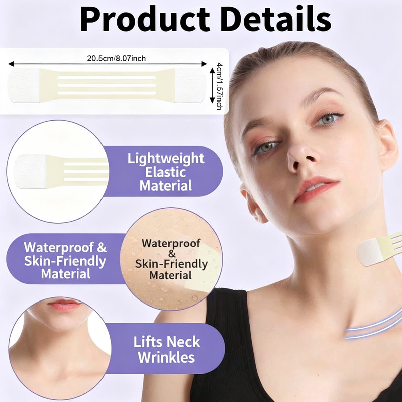 24 Piece Invisible Neck Lift Tape, Neck Tightening Tape, Lift Patches ...