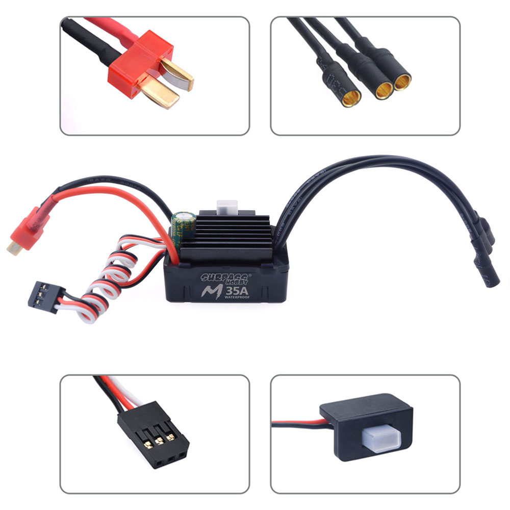 Surpass Hobby M35A Waterproof Brushless ESC 2-3S For 1/14 1/16 RC On ...